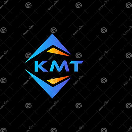 KMT Abstract Technology Logo Design on Black Background. KMT Creative ...