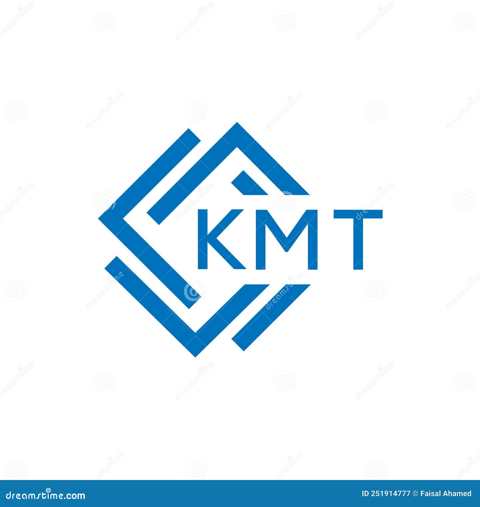 KMT Letter Logo Design on White Background. KMT Creative Circle Letter ...