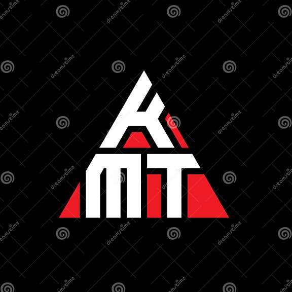 KMT Triangle Letter Logo Design with Triangle Shape. KMT Triangle Logo ...