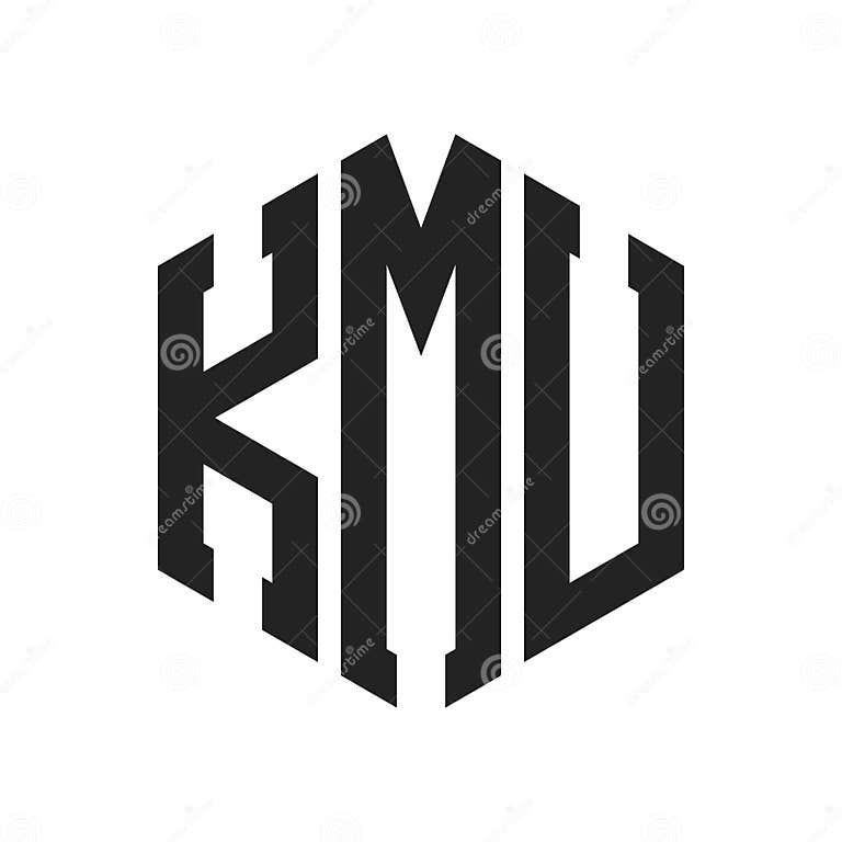 KMU Logo Design. Initial Letter KMU Monogram Logo Using Hexagon Shape ...