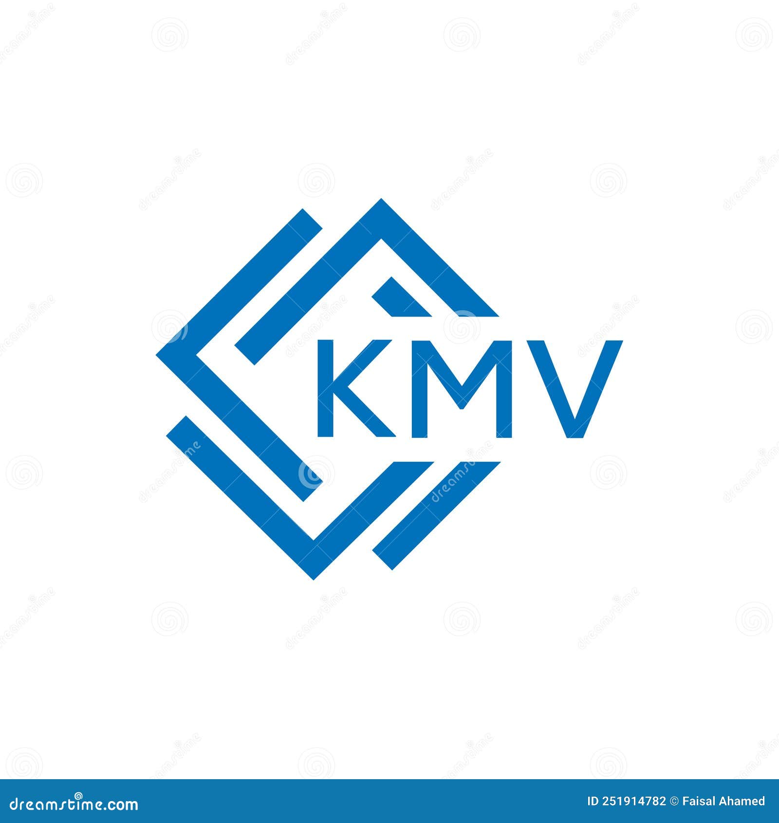 KMV Letter Logo Design on White Background. KMV Creative Circle Letter ...