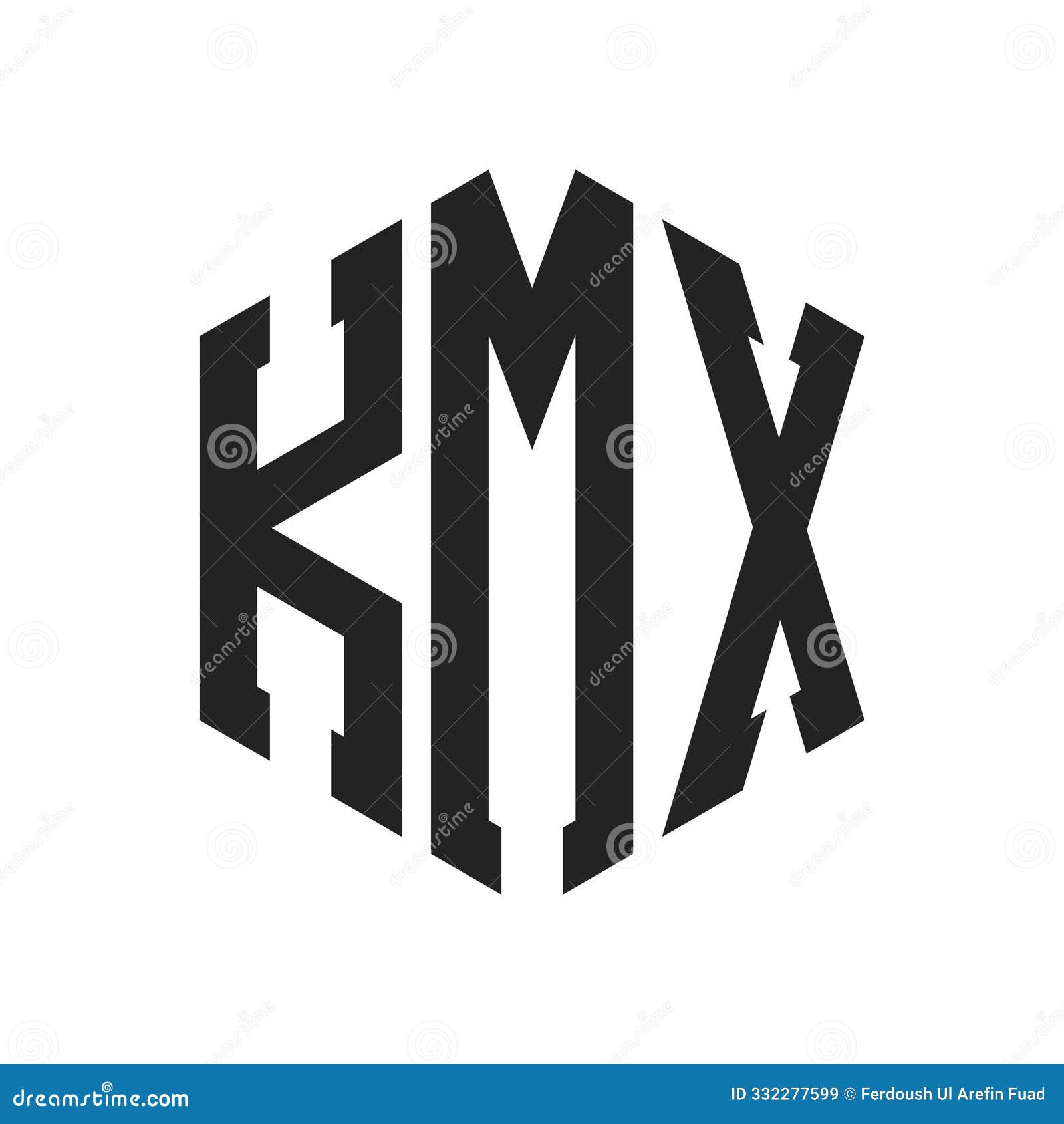 KMX Logo Design. Initial Letter KMX Monogram Logo Using Hexagon Shape ...