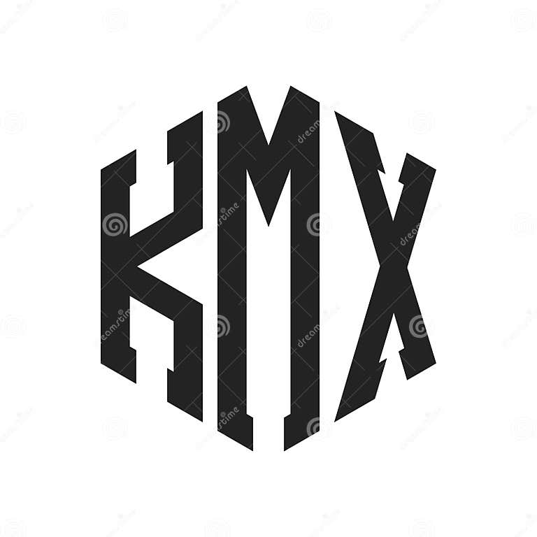 KMX Logo Design. Initial Letter KMX Monogram Logo Using Hexagon Shape ...