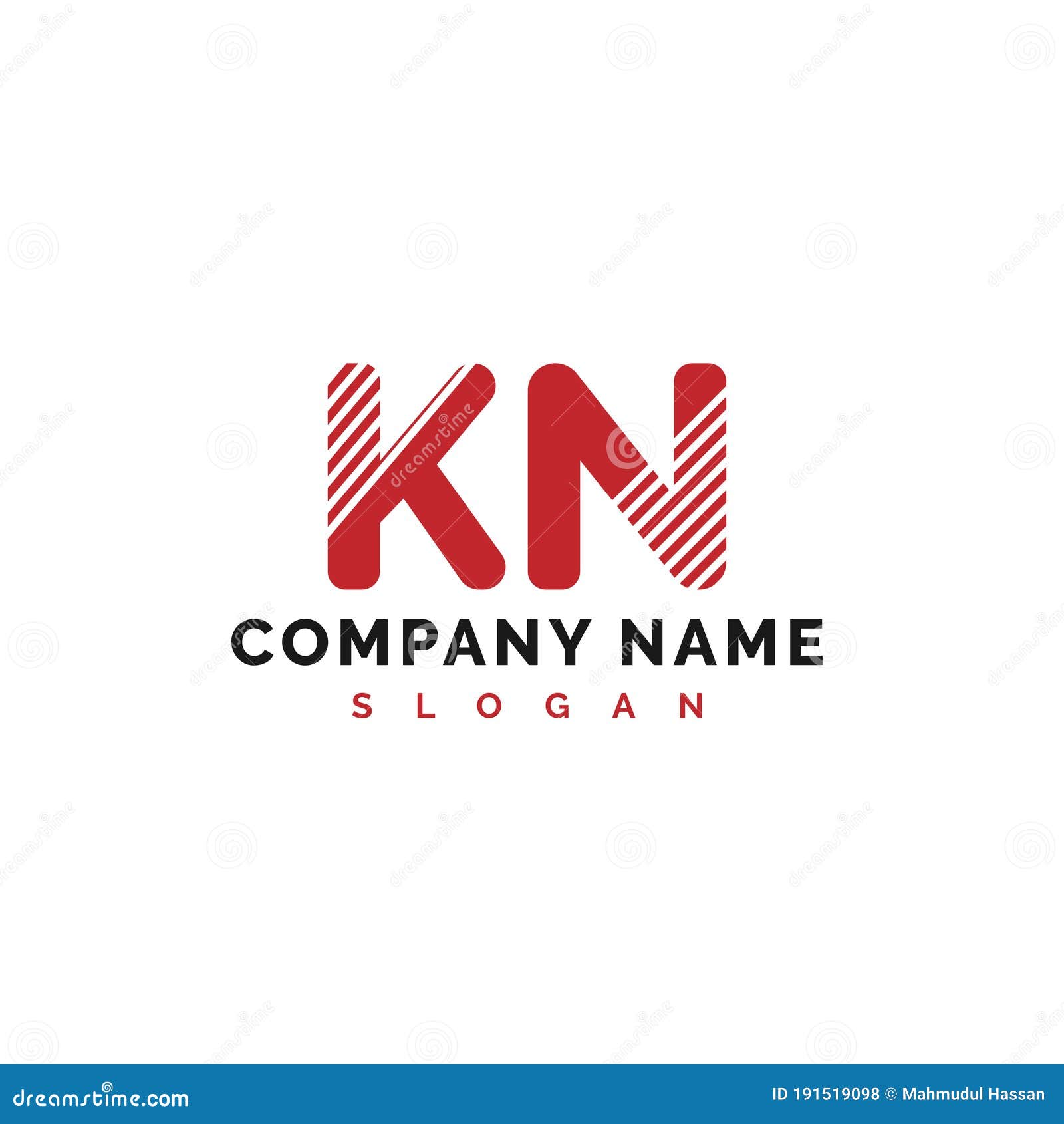 KN Letter Logo Design. KN Letter Logo Vector Illustration - Vector ...
