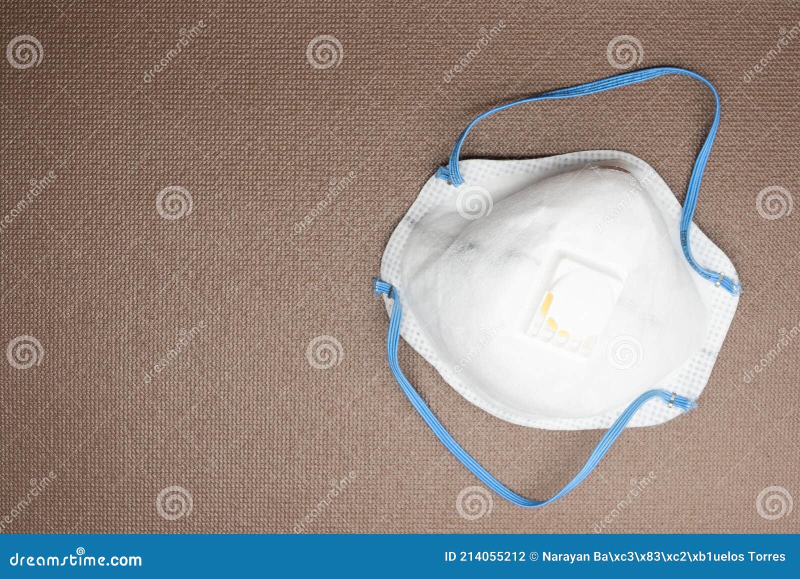 Kn95 Mask with Filter on Soft Brown Background, Face Mask Concept Stock ...