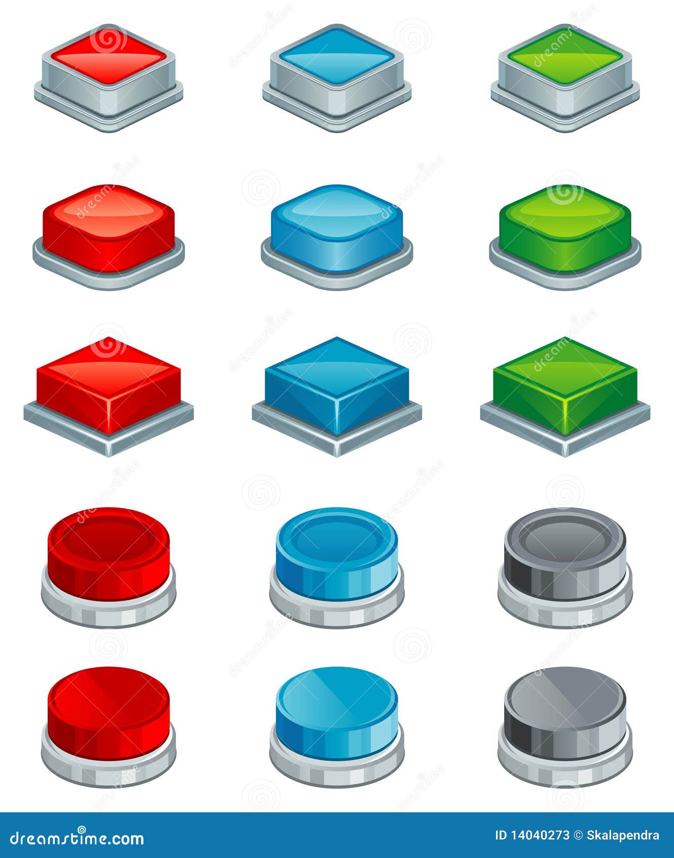 Knappar vektor illustrationer. Illustration av samling - 14040273