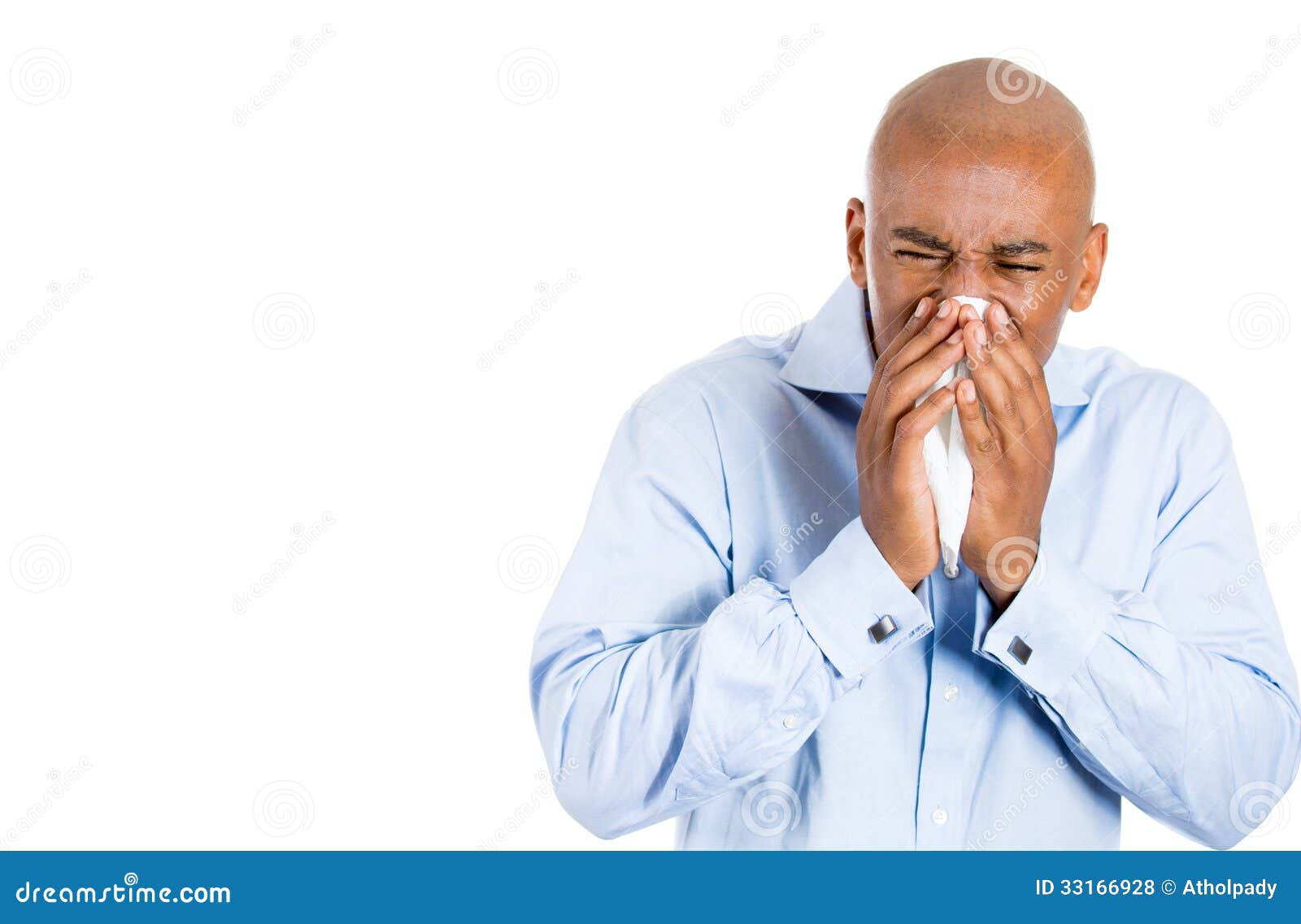 Knappe Mens Met Allergie of Koude Stock Foto - Image of afro, neus ...