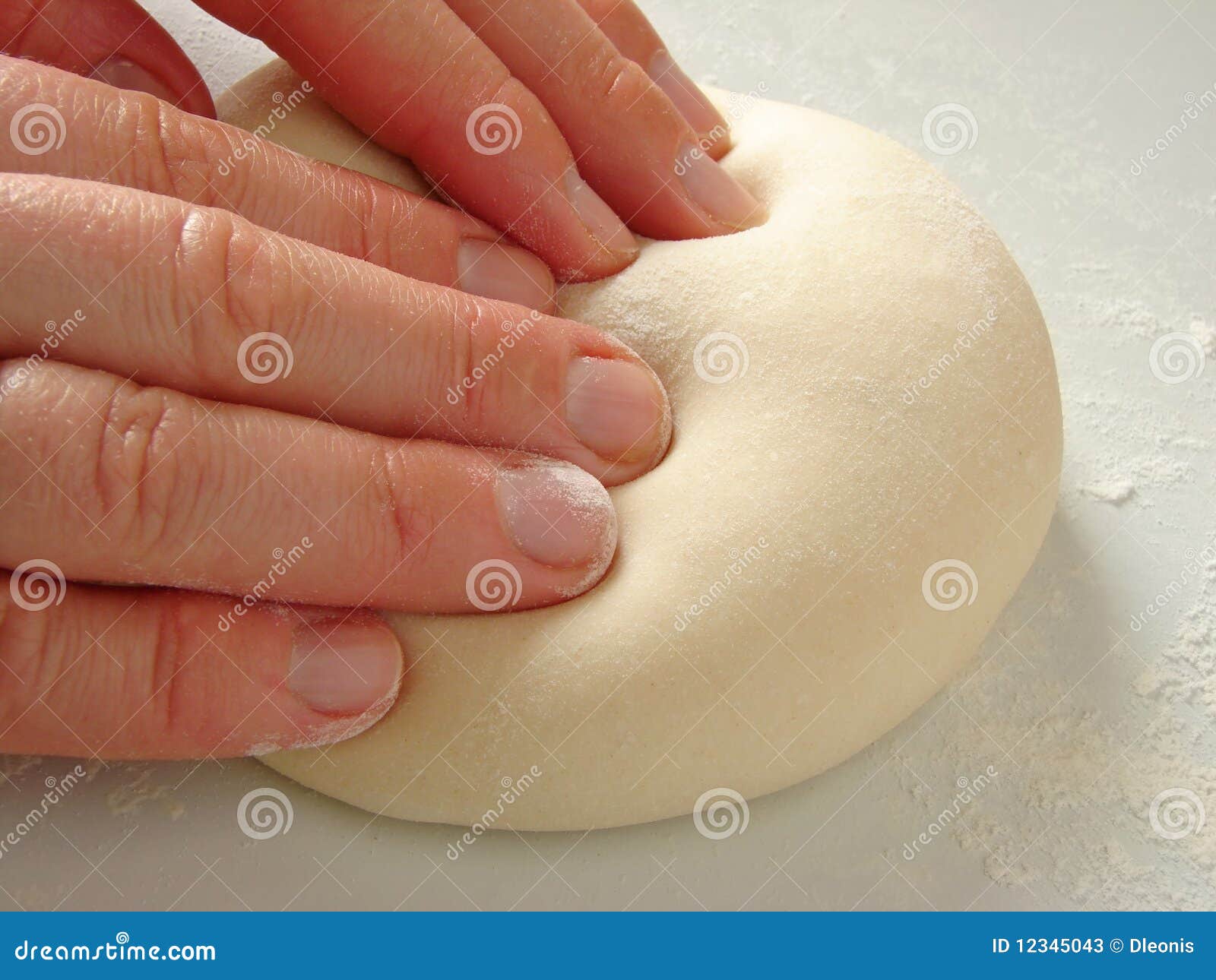 Knead the dough stock image. Image of eating, action - 12345043