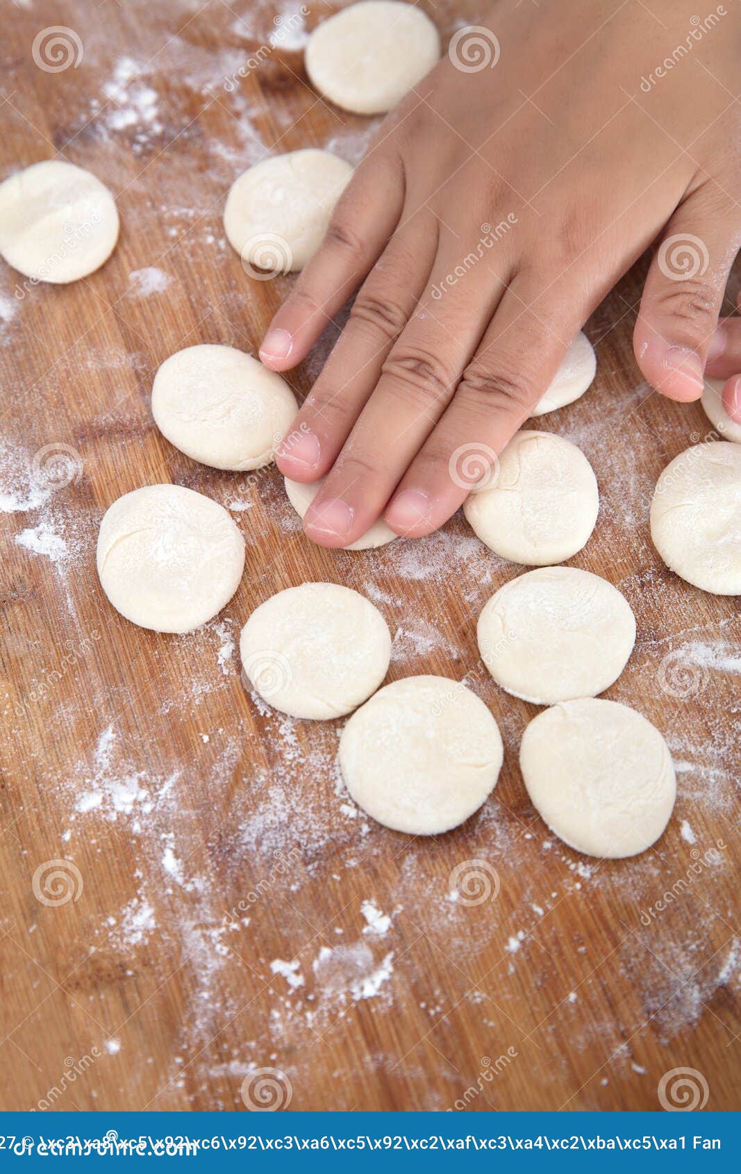 Knead Small Dough on Chopping Board Stock Image - Image of small, knead ...