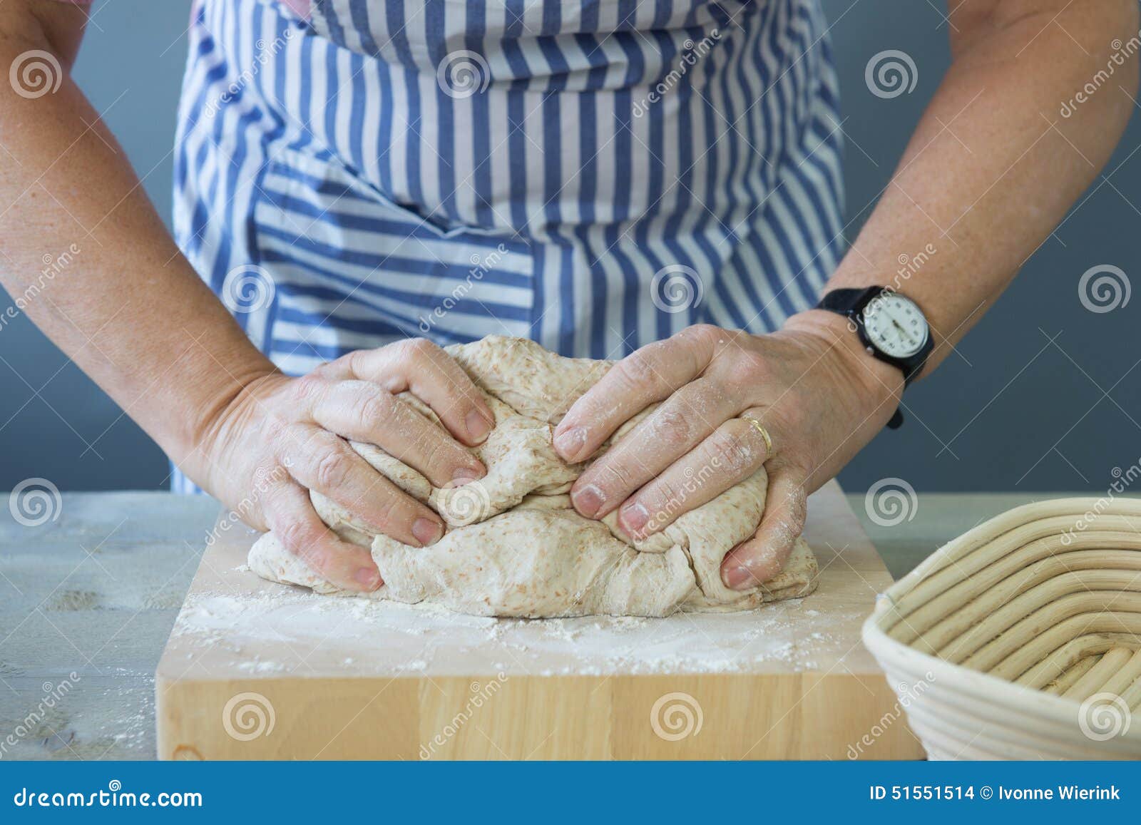 Kneading bread dough stock photo. Image of equipment - 51551514