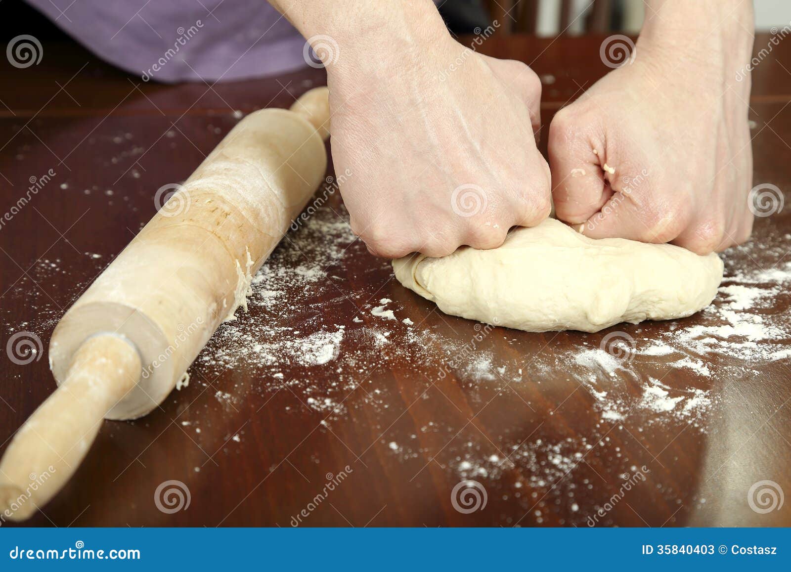 Kneading stock image. Image of closeup, bake, hands, mixture - 35840403