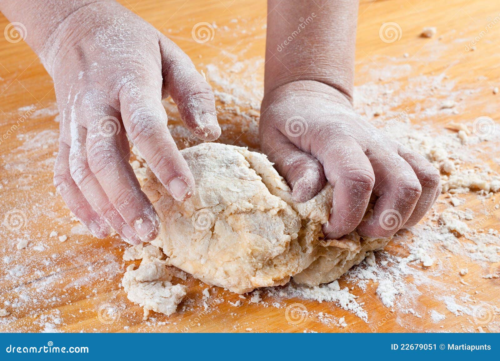 Kneading with hands stock image. Image of bake, bread - 22679051