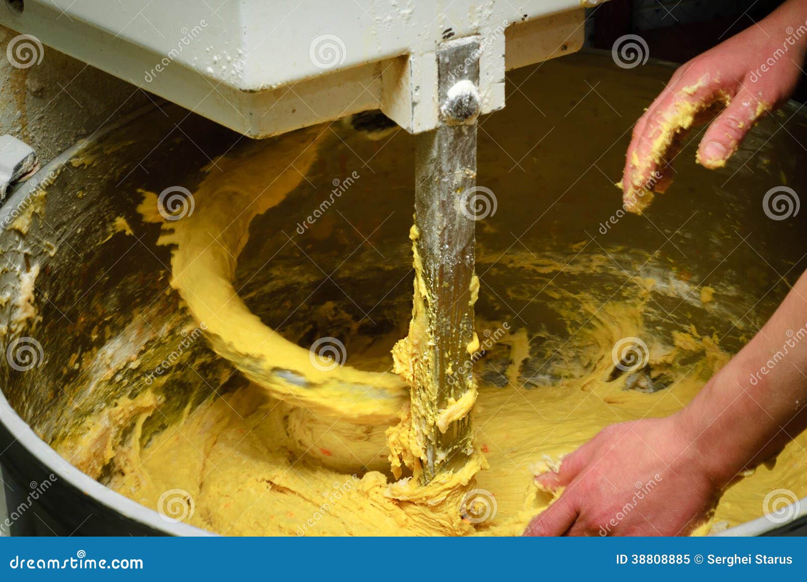 Kneading machine at work stock image. Image of automation - 38808885