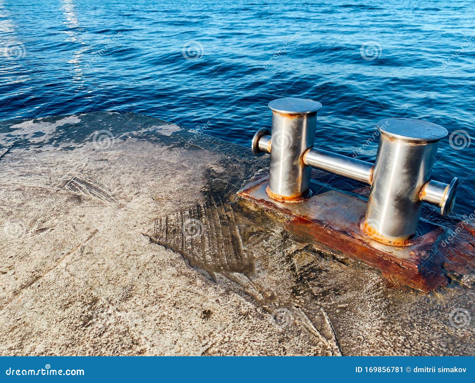 Knecht for Mooring Ship on the Dock Stock Image - Image of fender ...