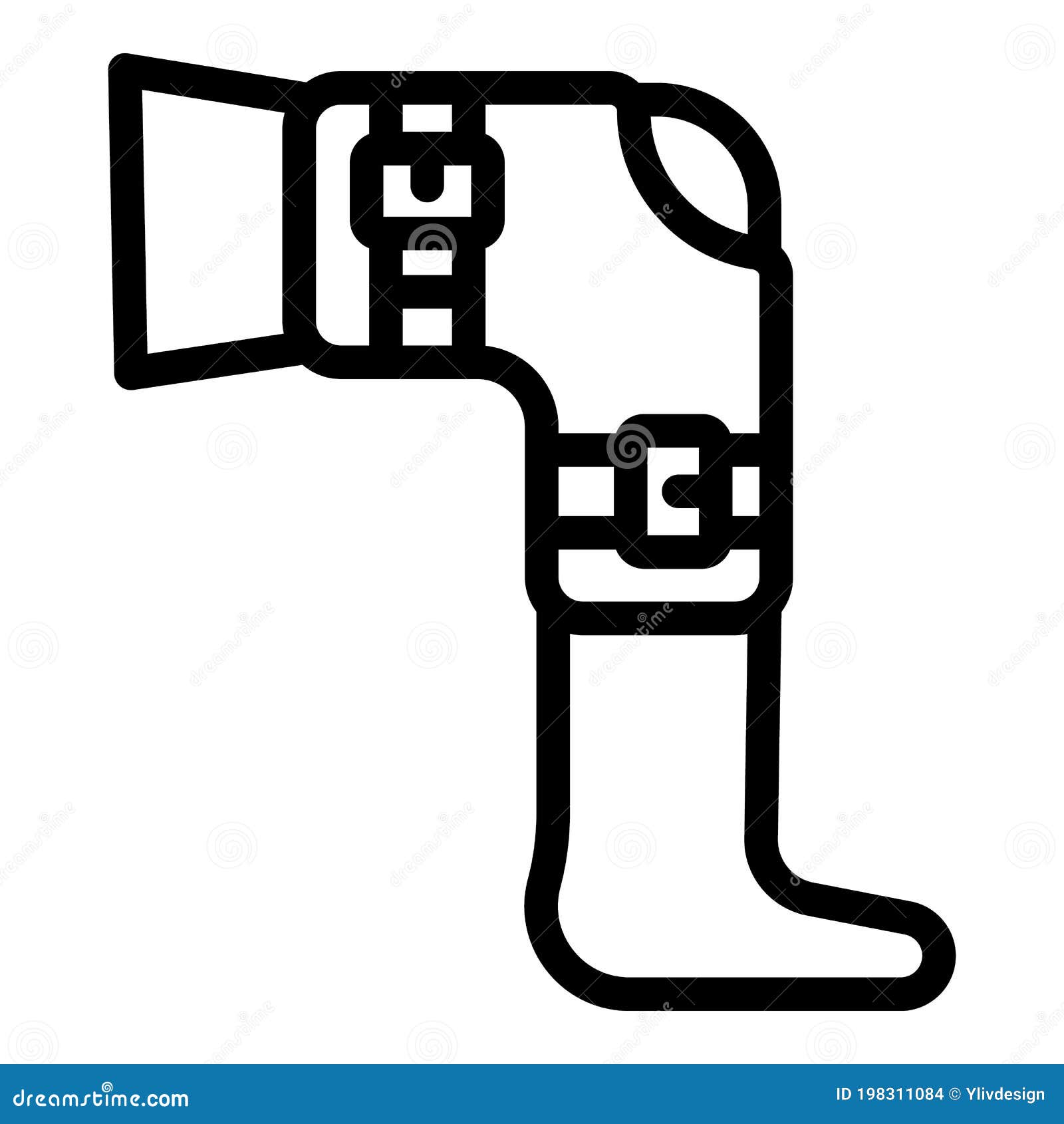 Hip Fracture Icon Cartoon Style 95714321