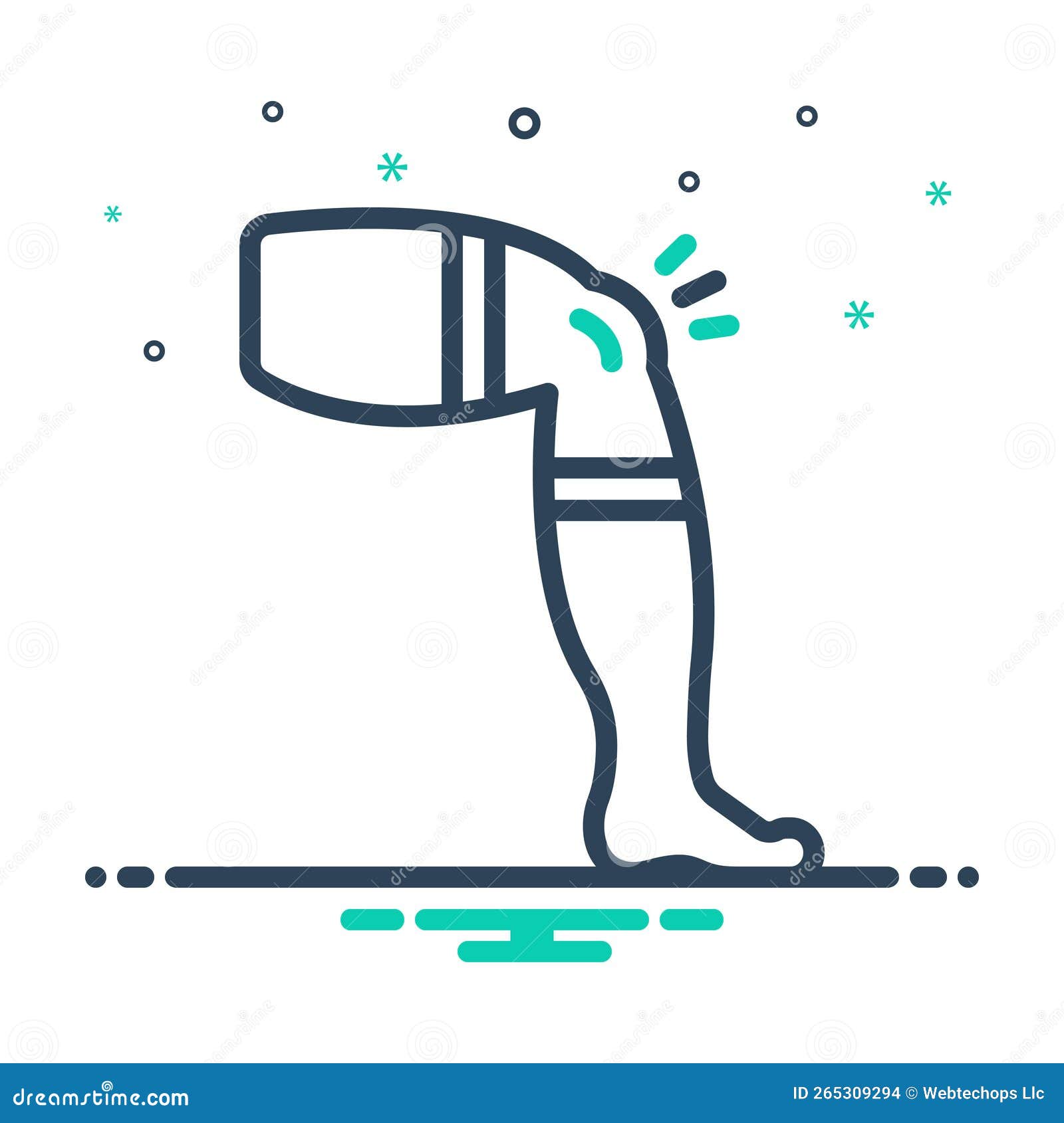 Mix Icon for Knee, Injury and Pain Stock Vector - Illustration of ...