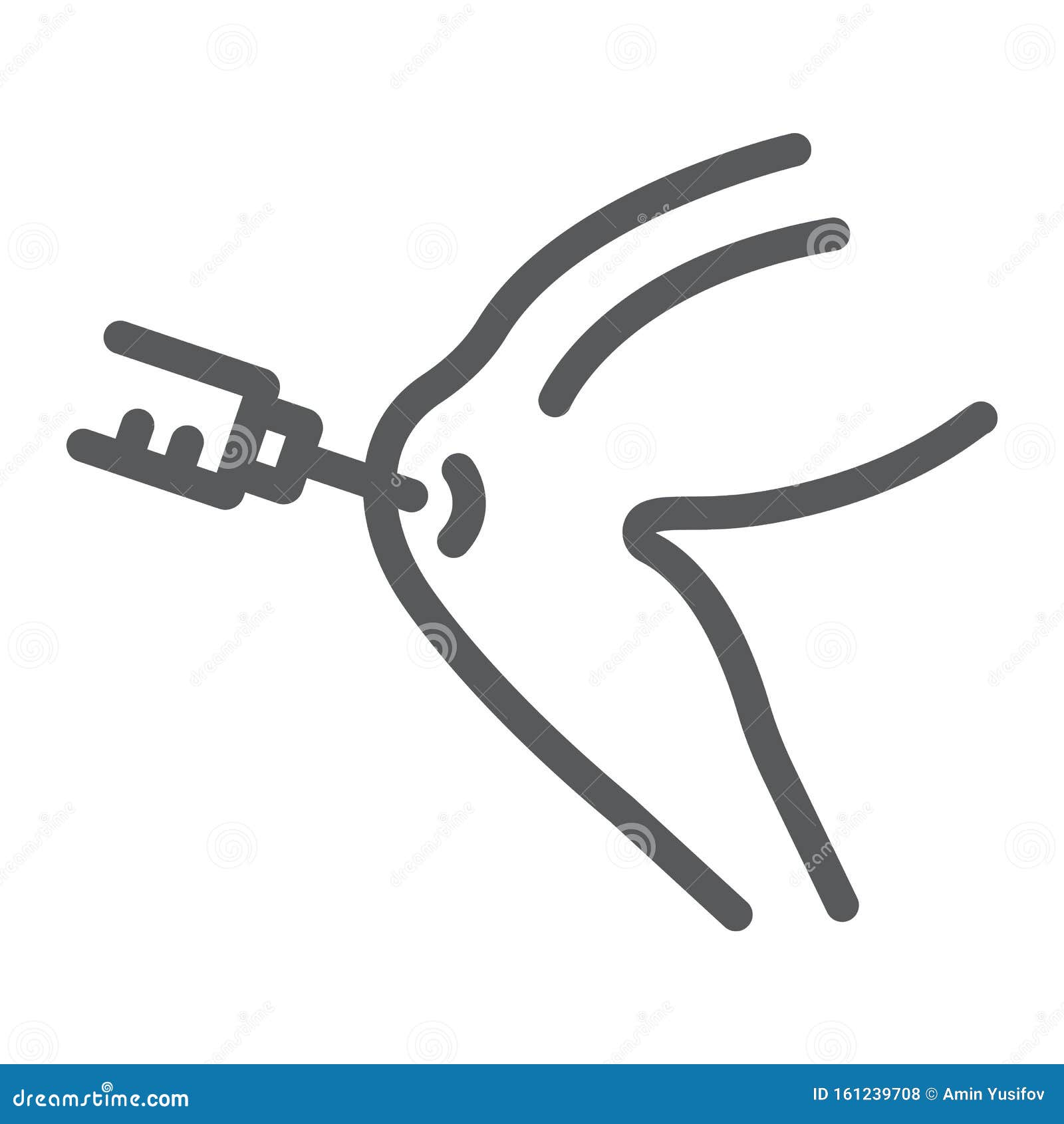 Knee Injection Line Icon, Orthopedic And Medical, Bone Injection Sign ...