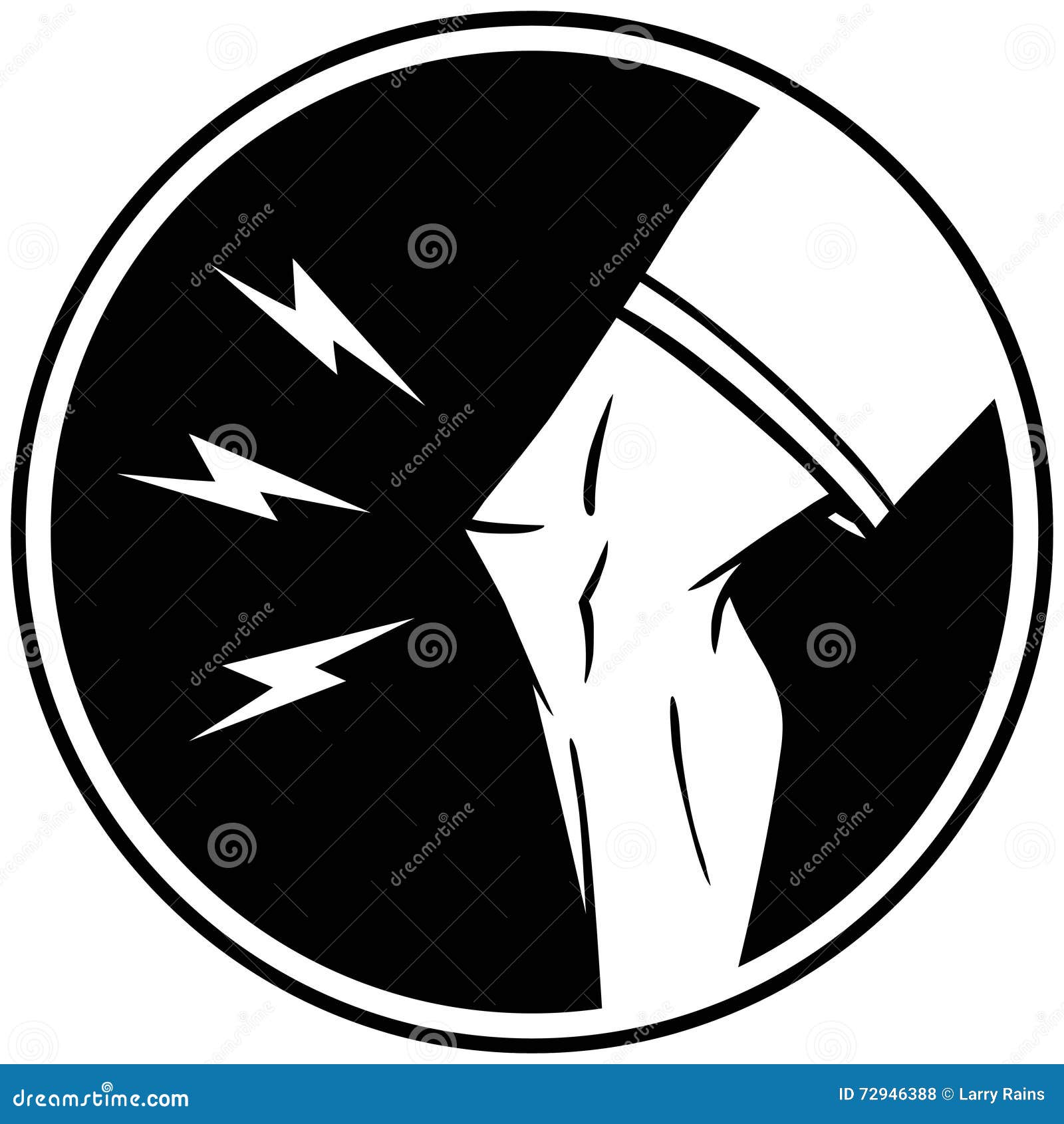 Knee Injury Insignia stock vector. Illustration of themes - 72946388