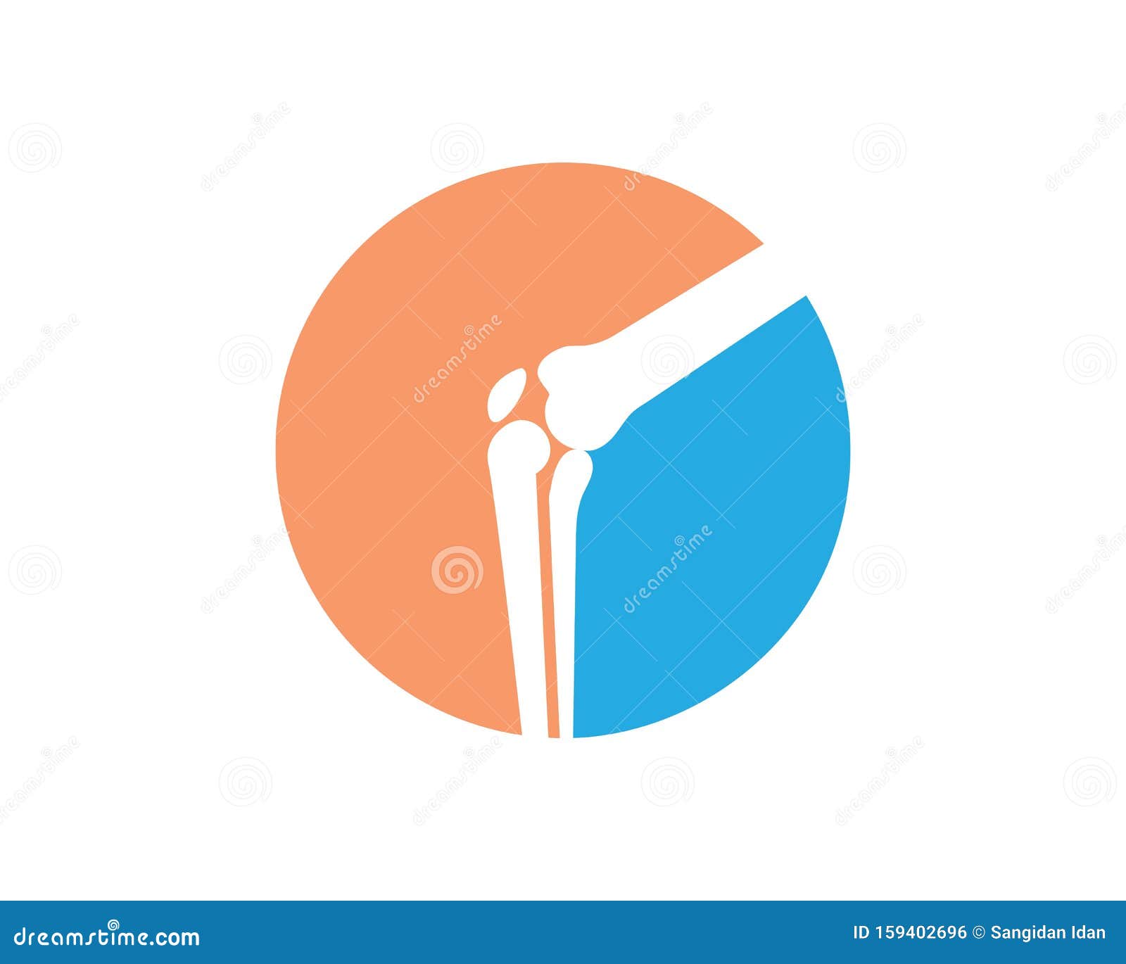 Knee Joint Bone Logo Vector Illustration Stock Vector - Illustration of ...