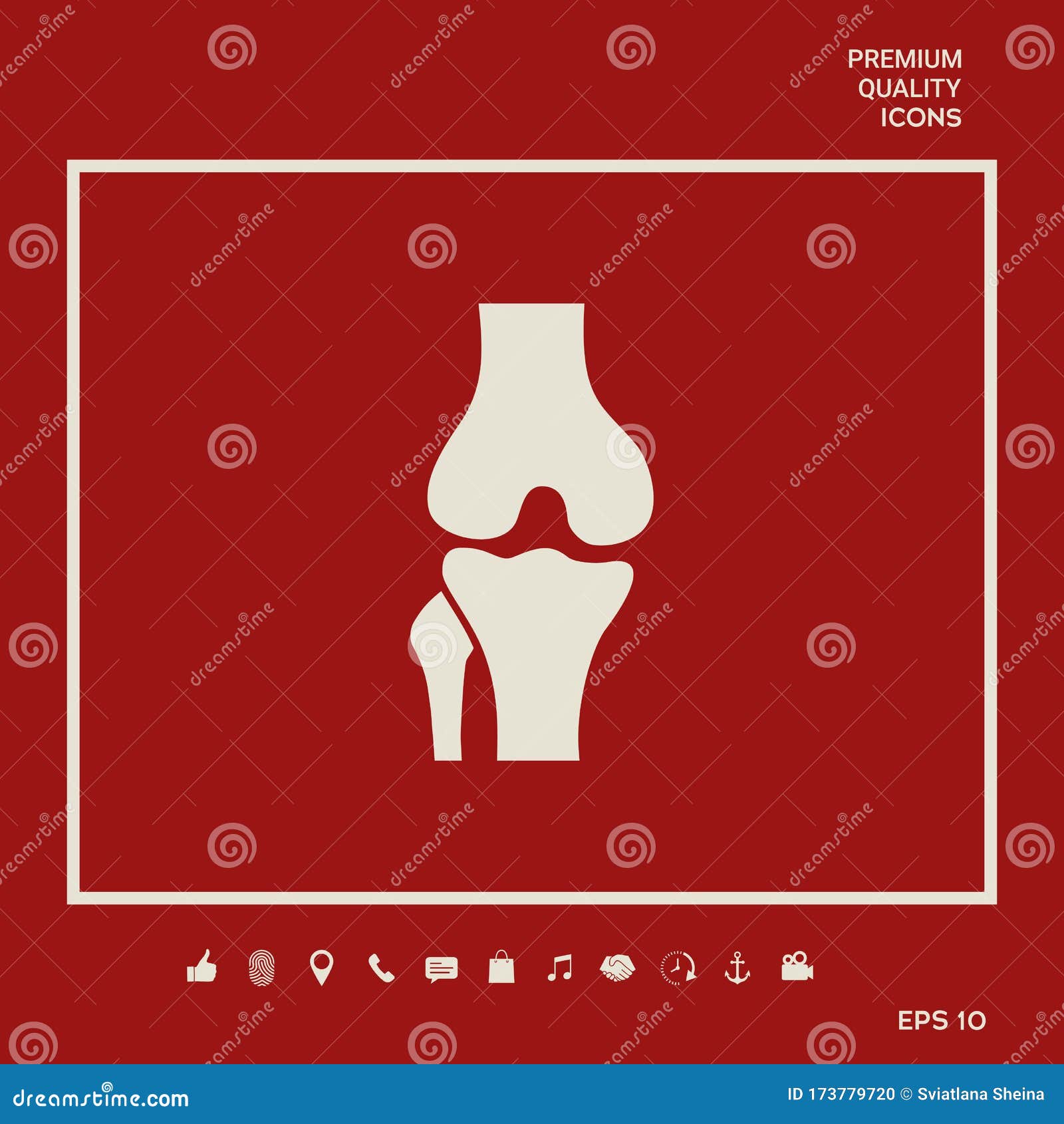 Knee Joint Icon. Graphic Elements for Your Design Stock Vector ...