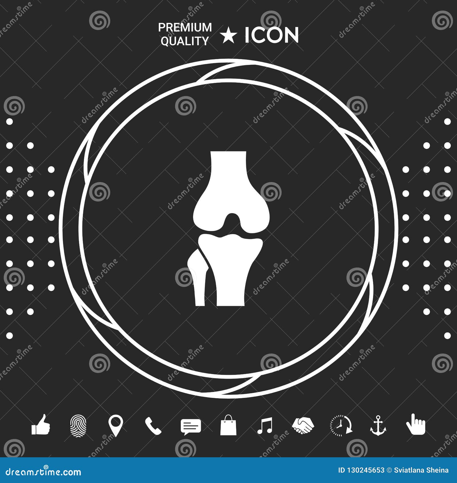 Knee Joint Icon . Graphic Elements for Your Designt Stock Vector ...