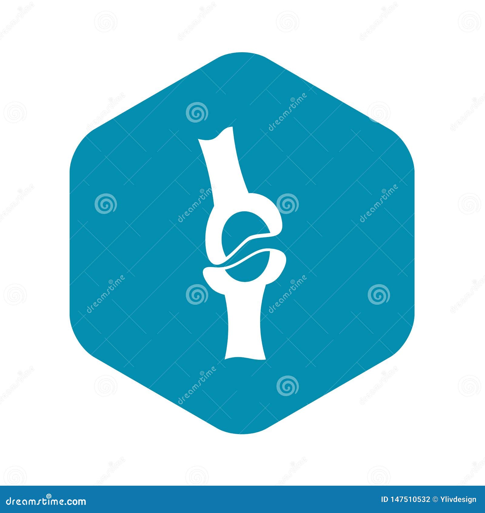 Knee Joint Icon, Simple Style Stock Vector - Illustration of ...