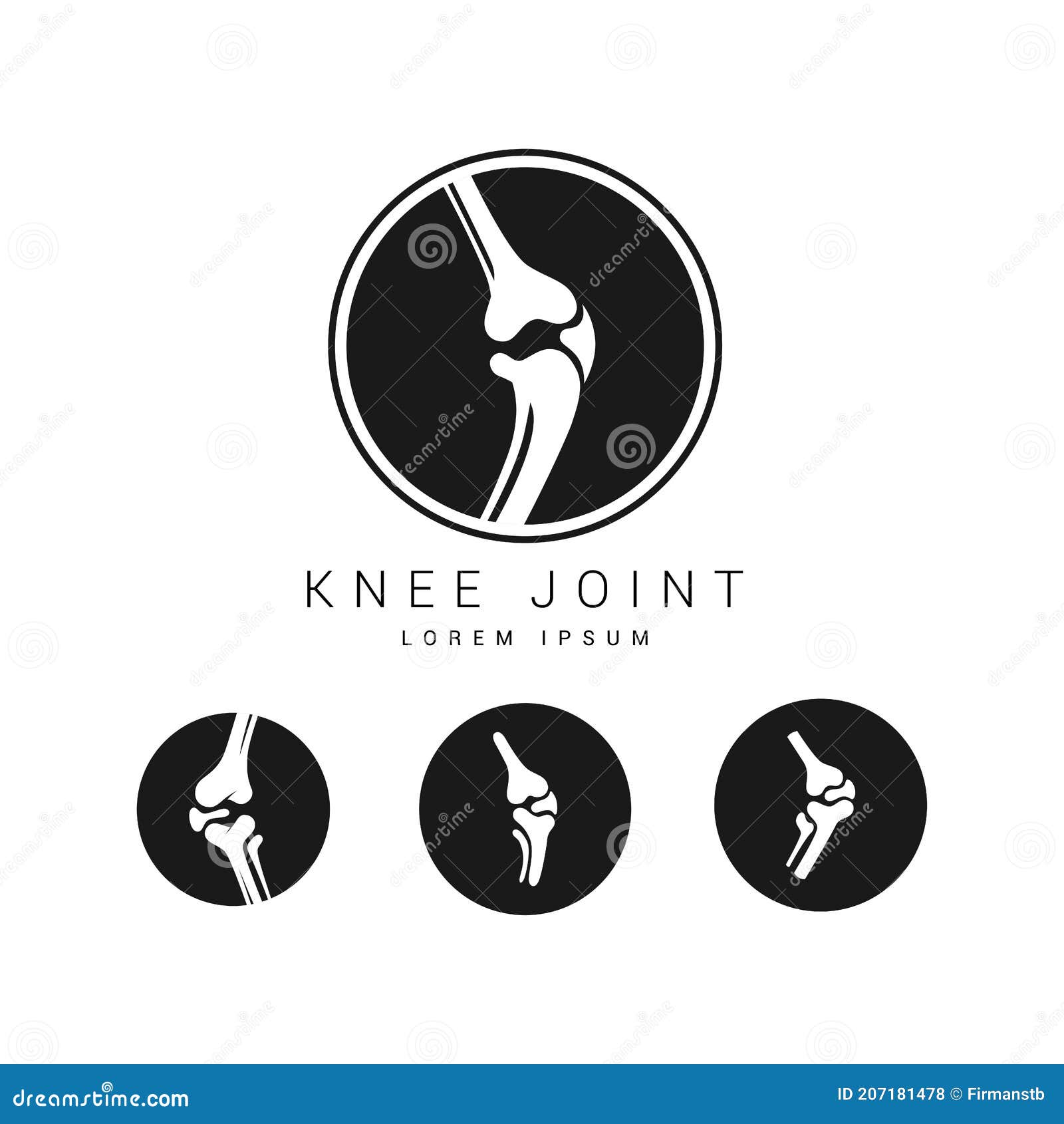 Knee Joint Icon Vector on White Isolated Background Stock Vector ...
