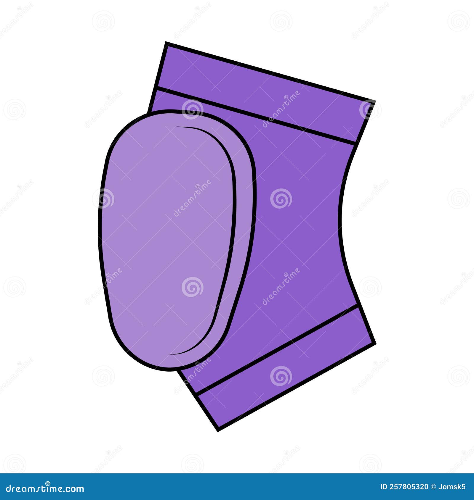 Knee Protector Side View Pictogram Vector Illustration Stock Vector ...