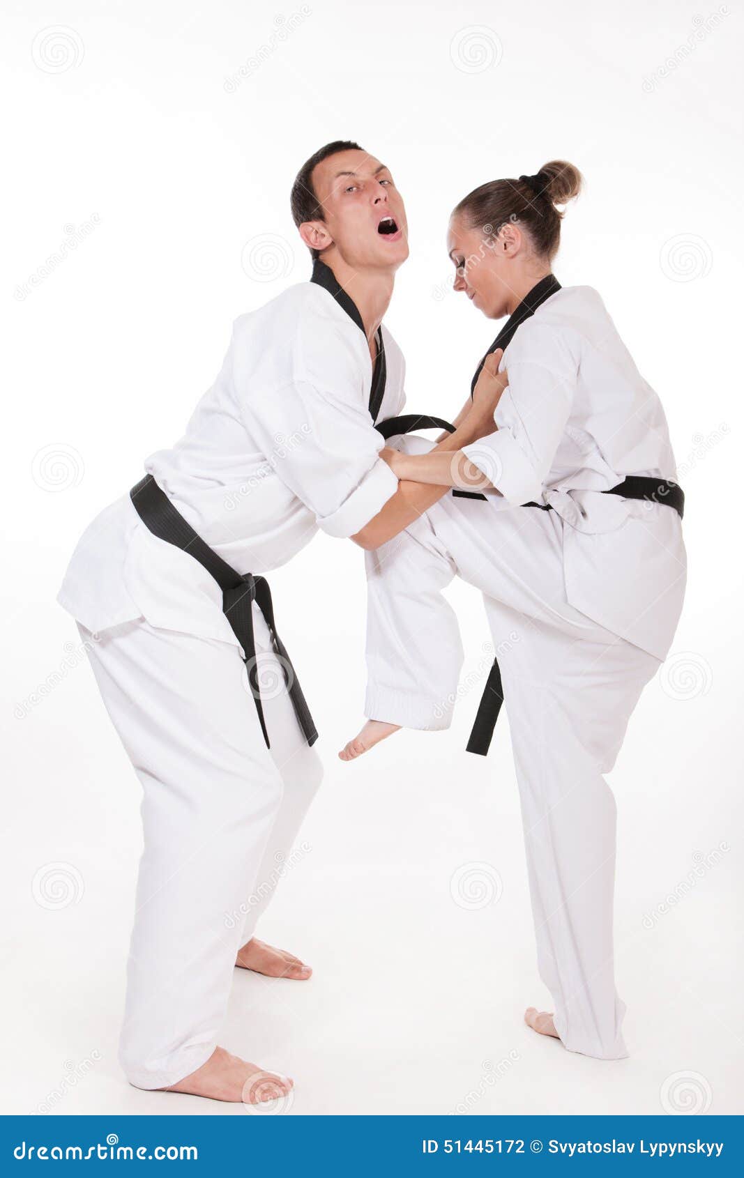 Knee strike in close fight stock photo. Image of caucasian - 51445172