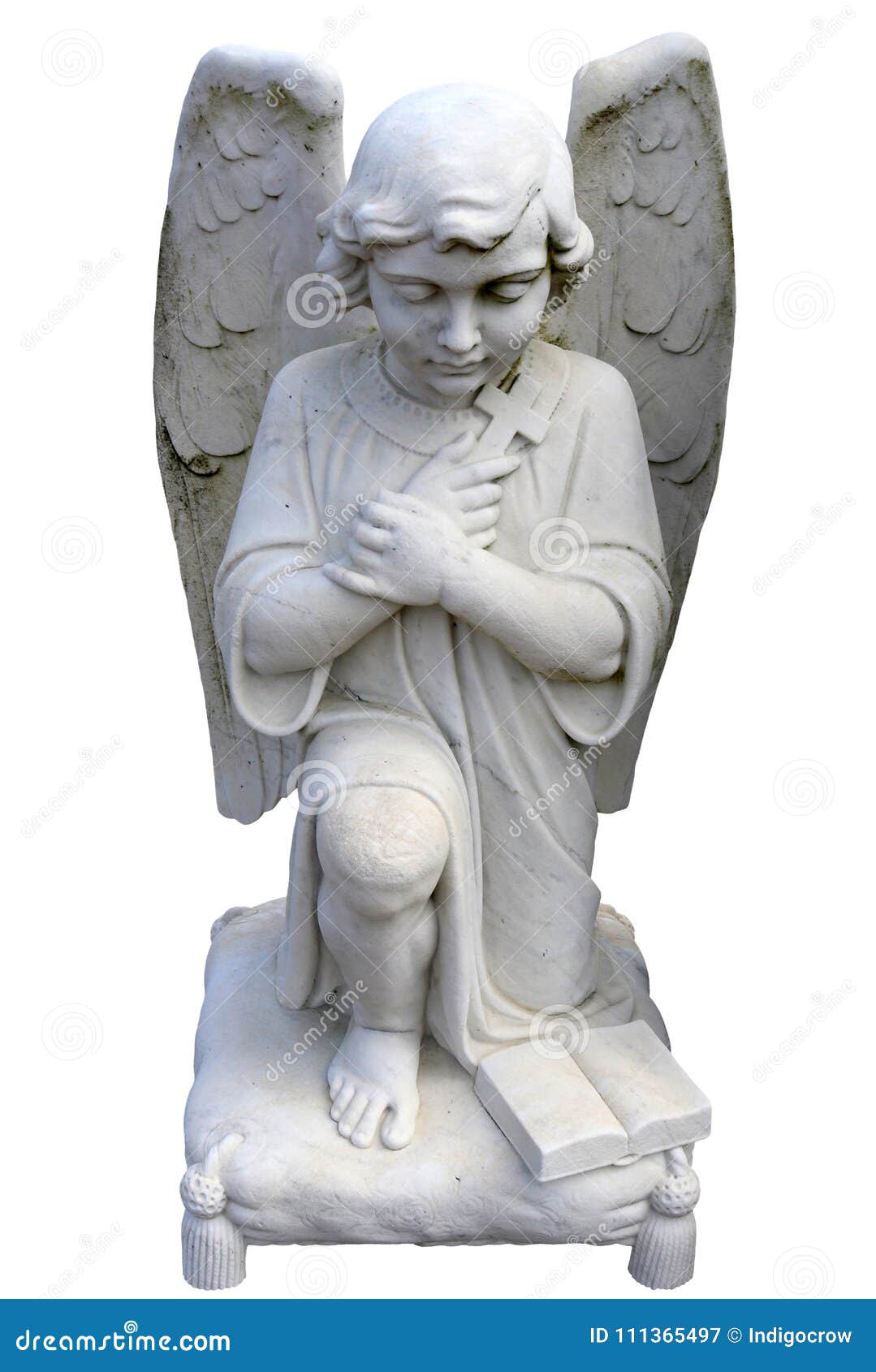 Kneeling Angel Statue Front View Stock Image - Image of engel, gothic ...