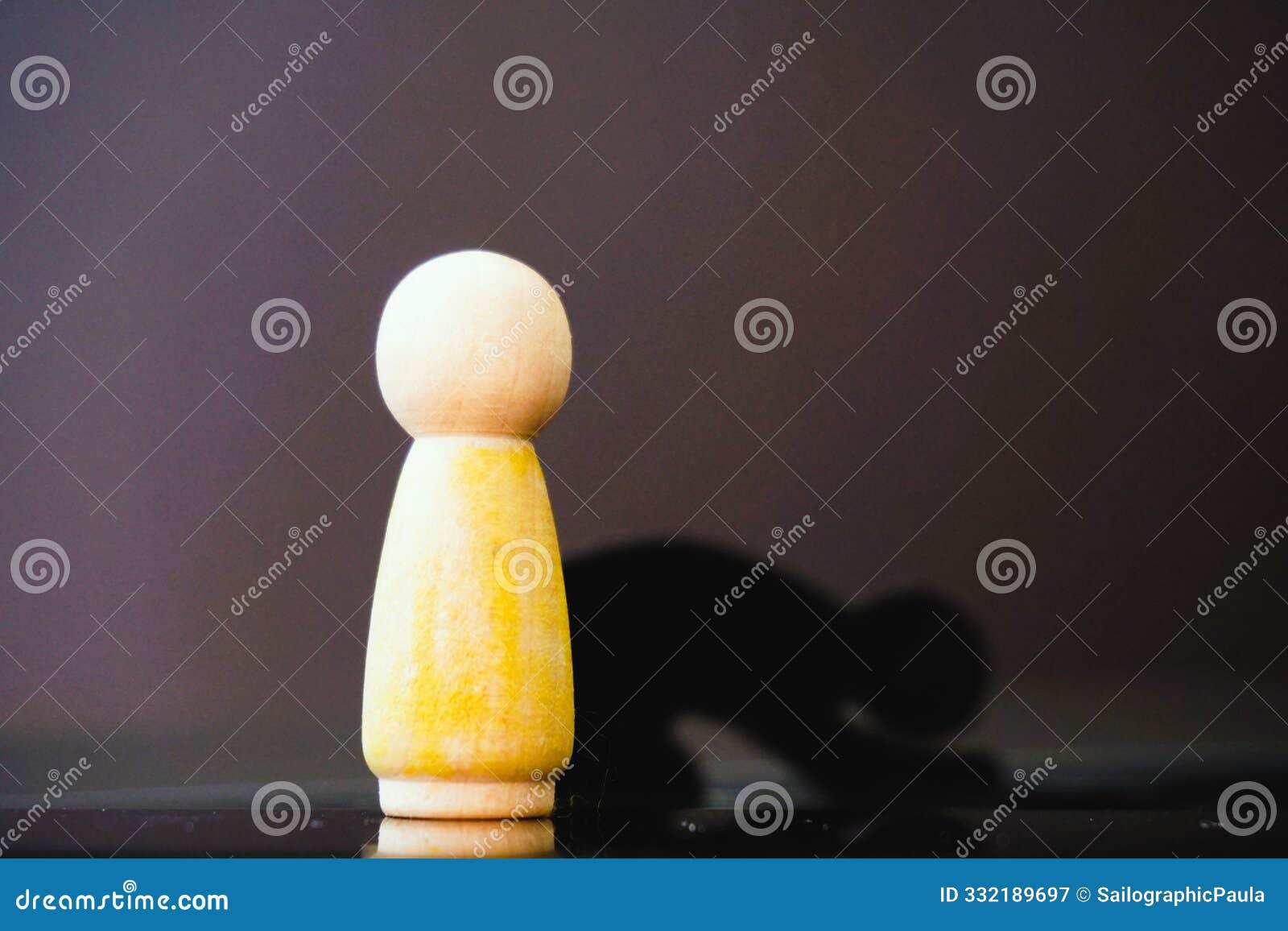 Kneeling Shadow of an Upright Figure. Submissive and Power that is ...