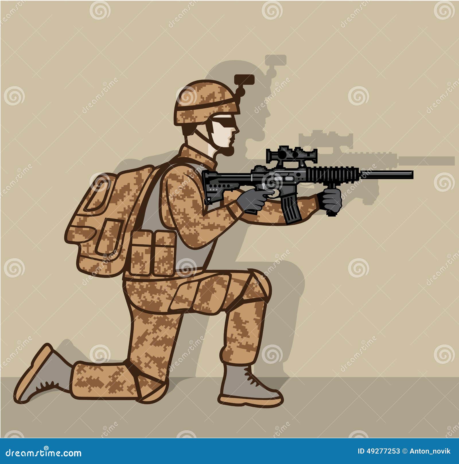USA Or NATO Troop Military Army Symbols Vector Illustration ...