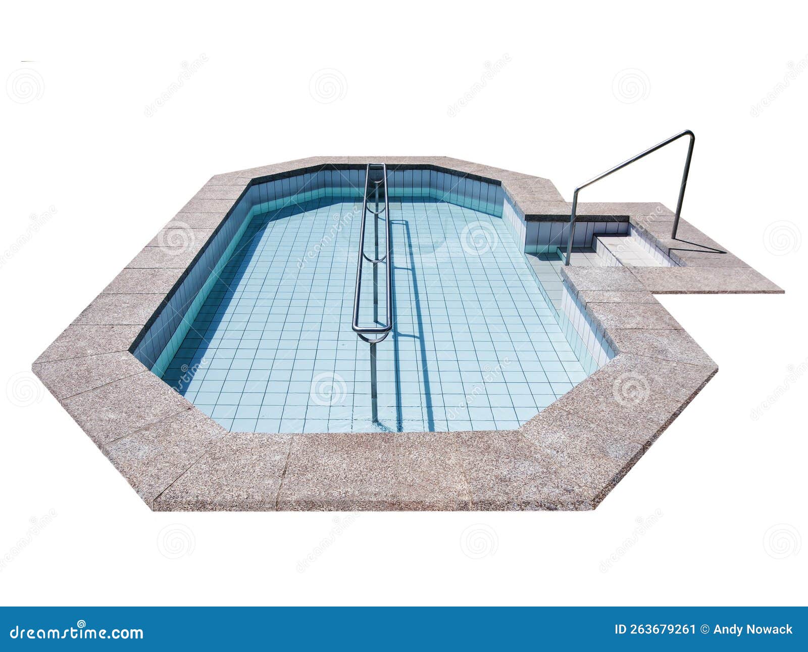 Kneipp Pool Isolated on White Stock Image - Image of outdoors, stone ...