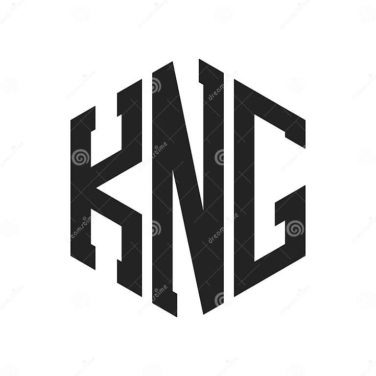 KNG Logo Design. Initial Letter KNG Monogram Logo Using Hexagon Shape Stock Vector ...
