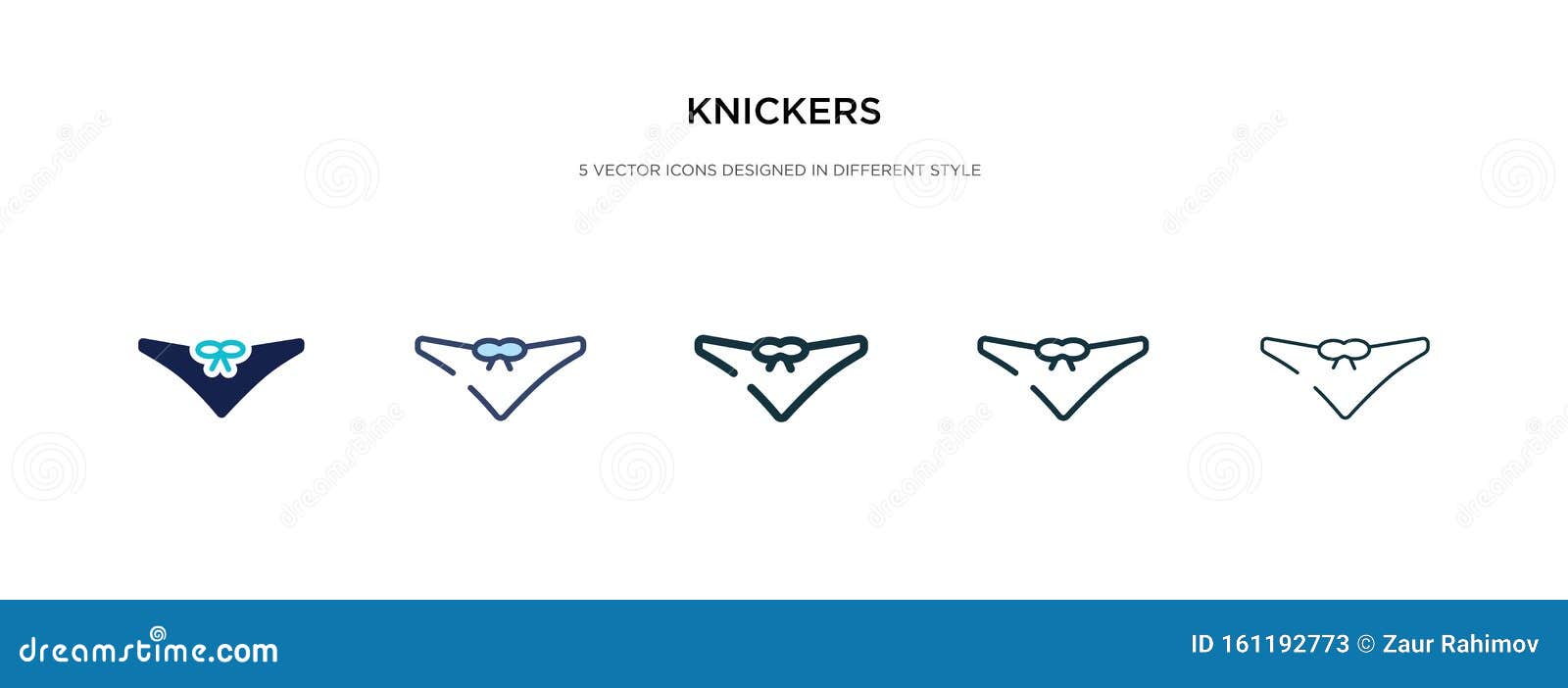 Knickers Icon in Different Style Vector Illustration. Two Colored and ...