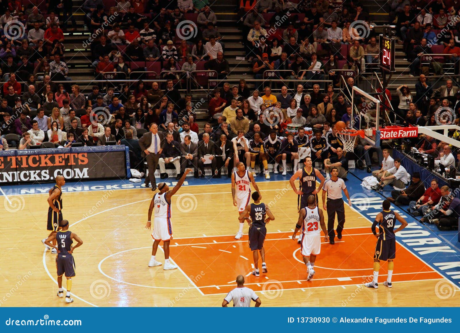 Knicks X Indiana Pacers Madison Square Garden Editorial Image - Image ...