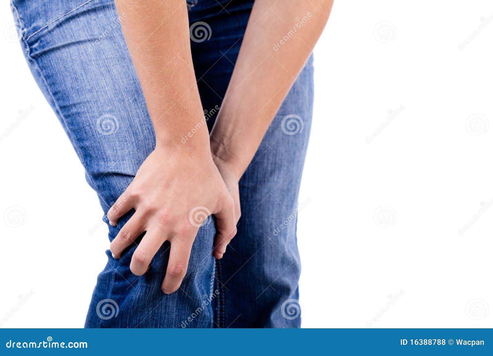 Knie in pijn stock foto. Image of wijfje, fysiek, pijn - 16388788