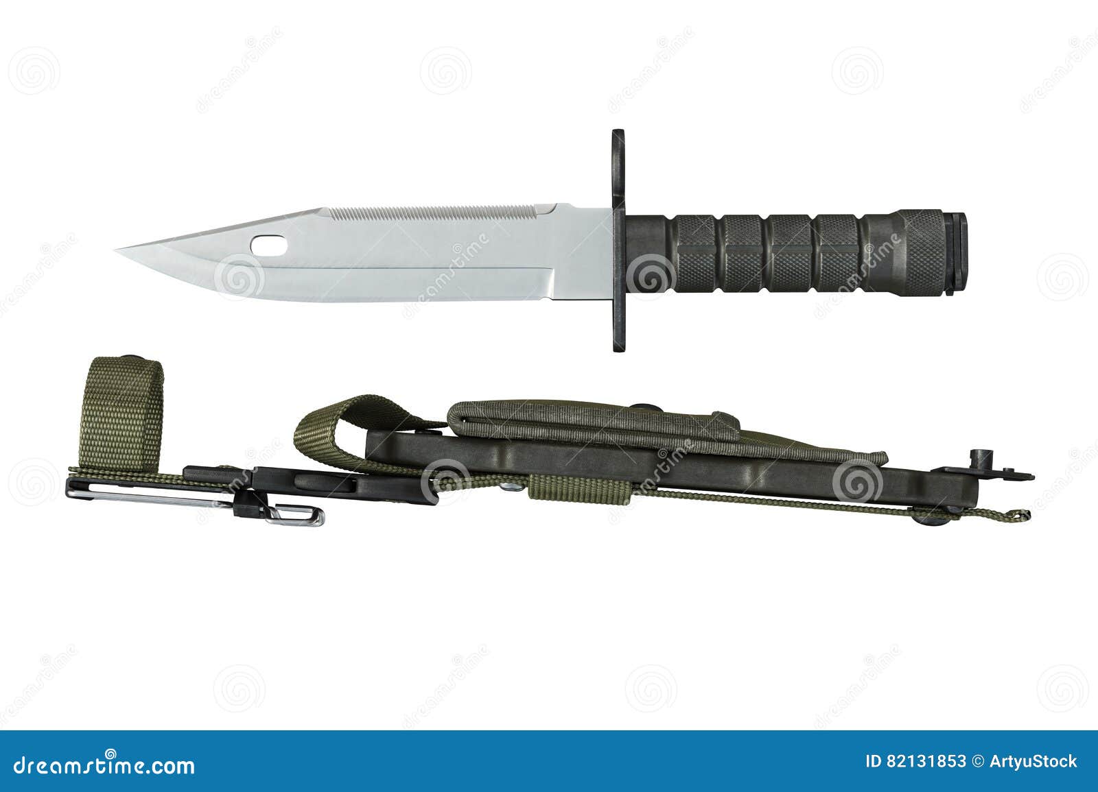 Knife Army Metal Weapon, Side View Stock Illustration - Illustration of ...