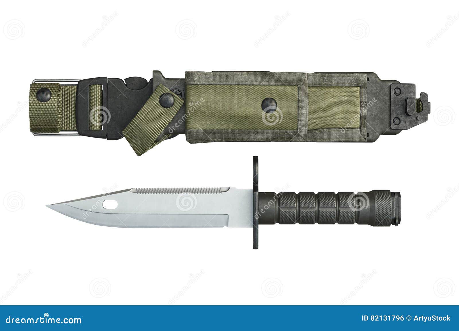 Knife In Sheath Vector Icon On White Background. Flat Vector Knife In ...