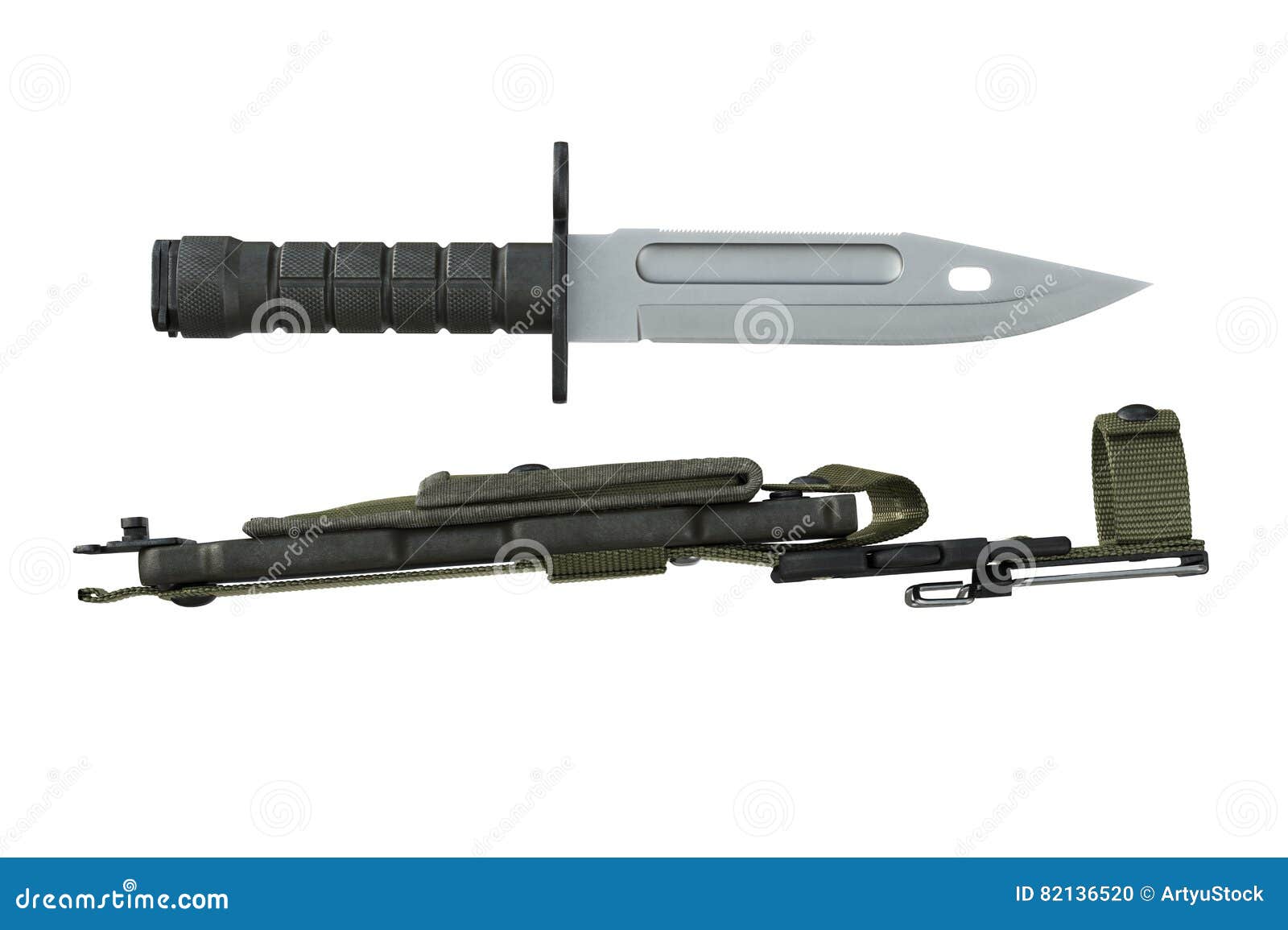 Knife Army Steel Blade, Side View Stock Illustration - Illustration of ...