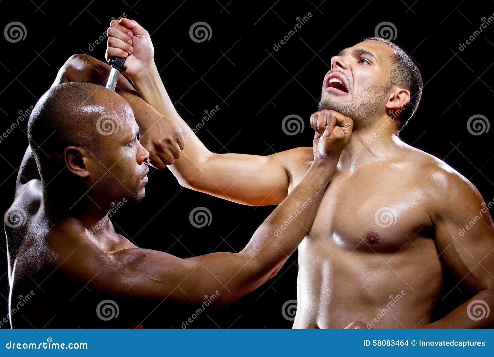 Knife Attack Self Defense stock photo. Image of assault - 58083464