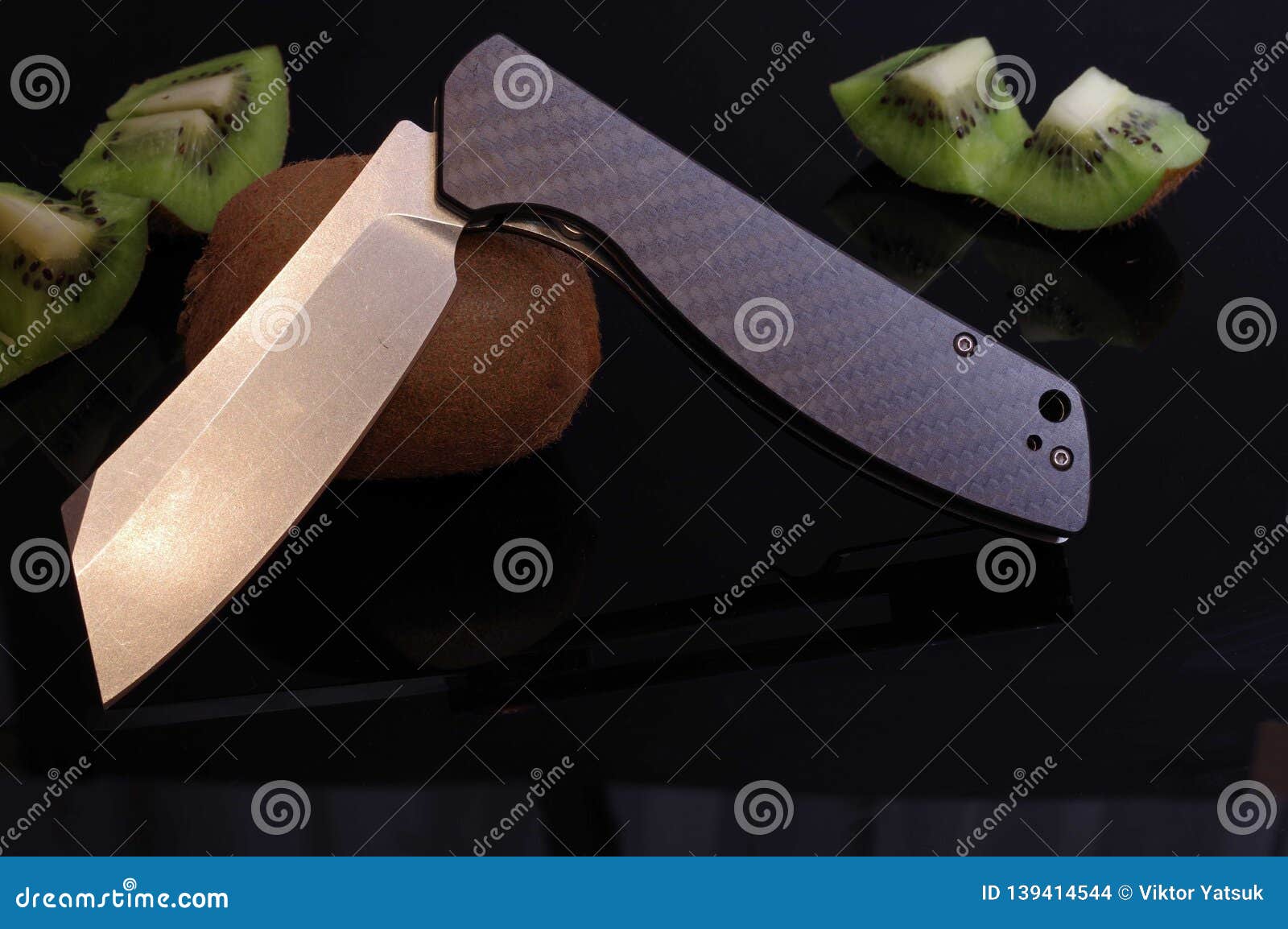 Knife in a Bent Position. the Knife is Curved Stock Photo - Image of ...
