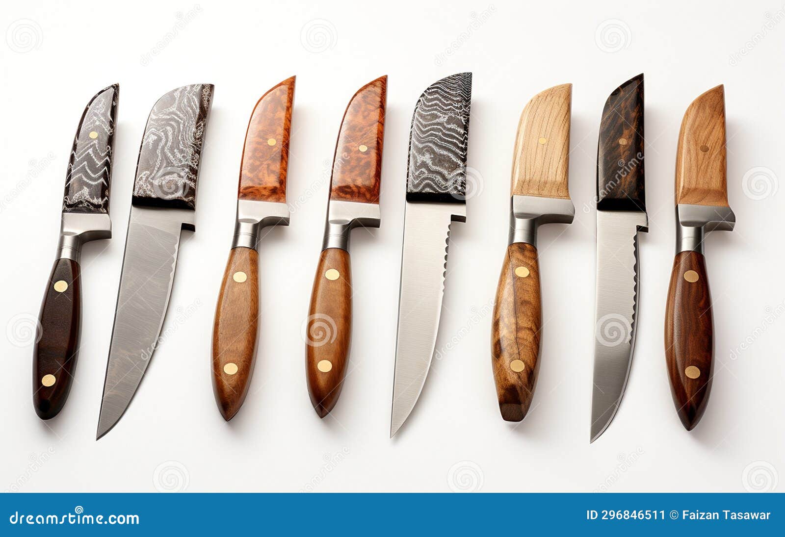Knife Blocks Resting on White Background -Generative Ai Stock ...