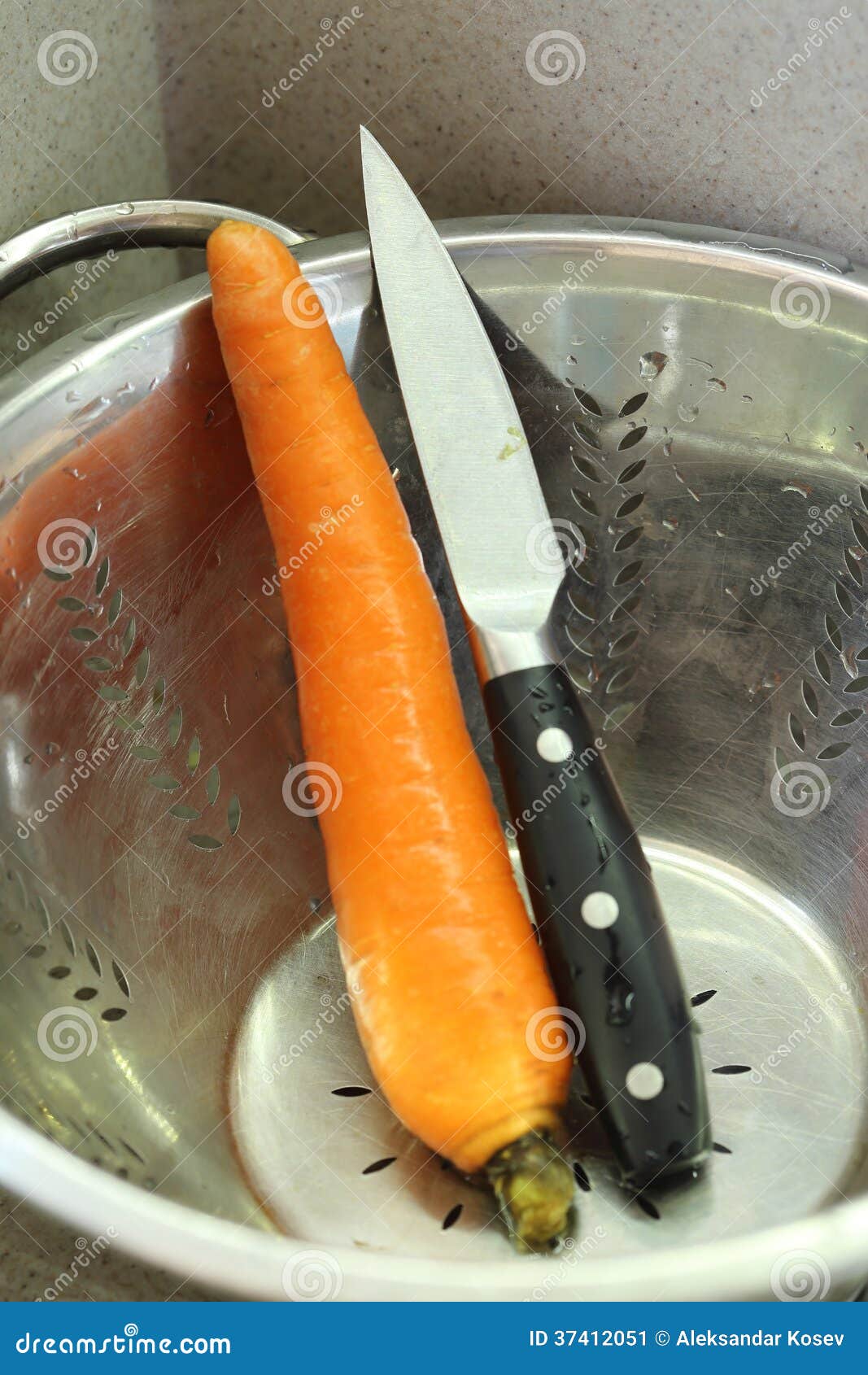 Knife and carrot stock image. Image of vegetarian, green - 37412051