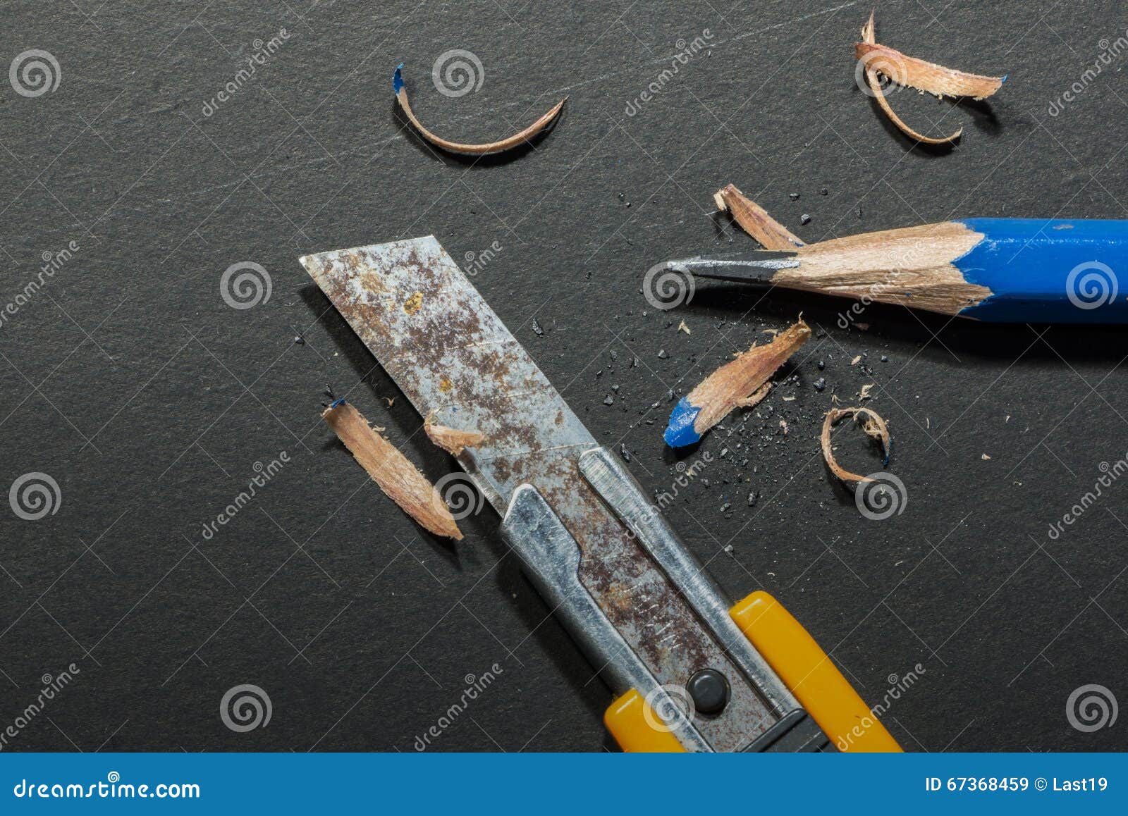 Knife Cutter Pencil Sharpener - Stock Image Stock Image - Image of ...