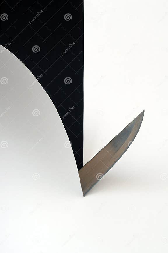 Knife cutting paper sheet stock photo. Image of blade - 6319560