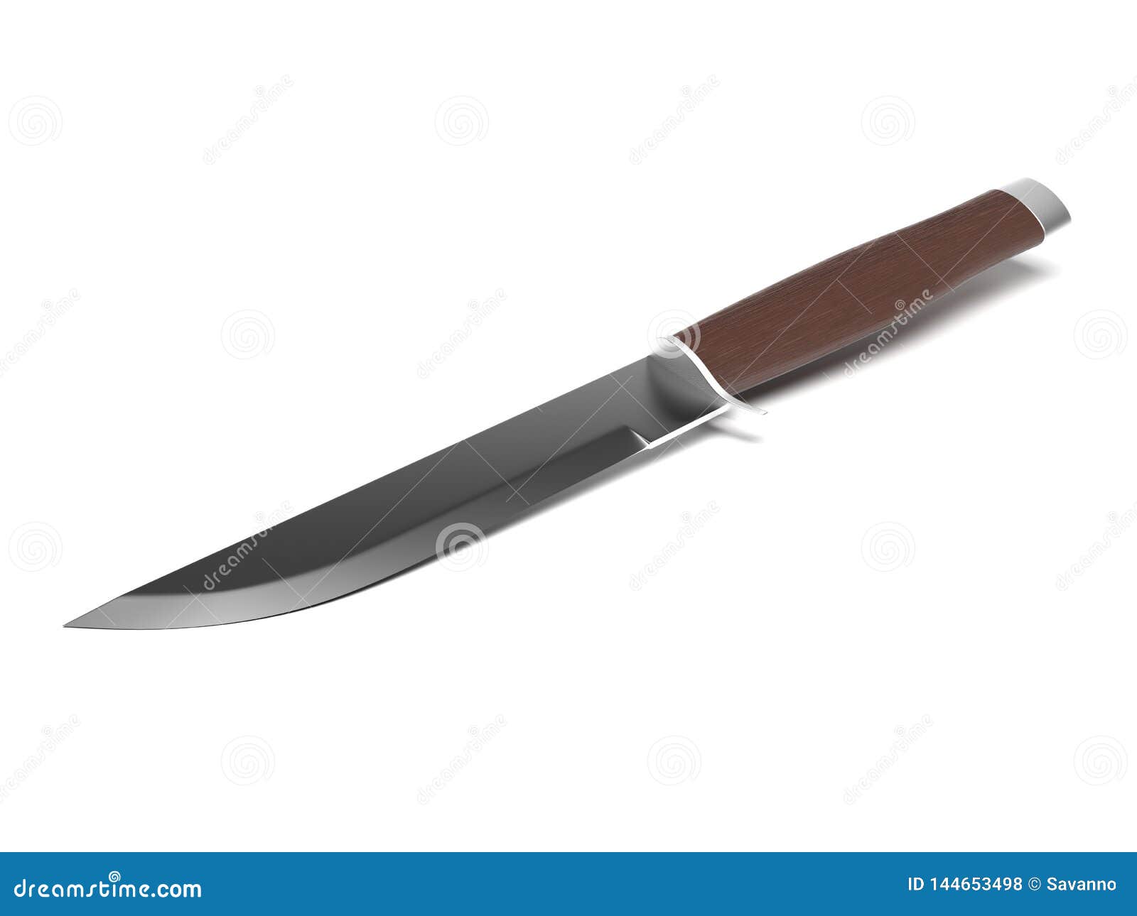 Knife. 3d Rendering Illustration Isolated Stock Illustration ...