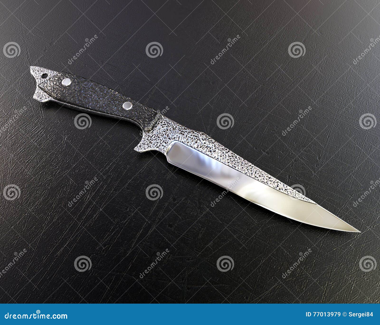 Knife 3D rendering stock illustration. Illustration of rendering - 77013979