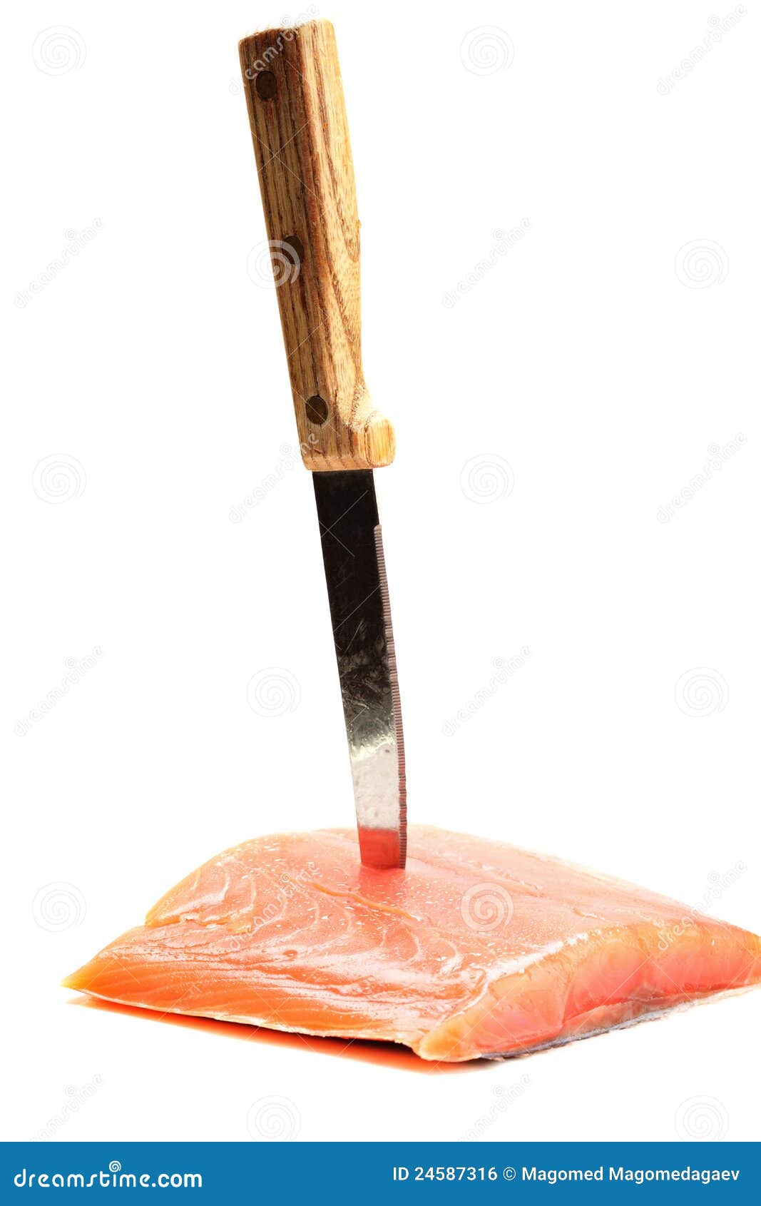 Knife in fish stock photo. Image of meal, seafood, life - 24587316