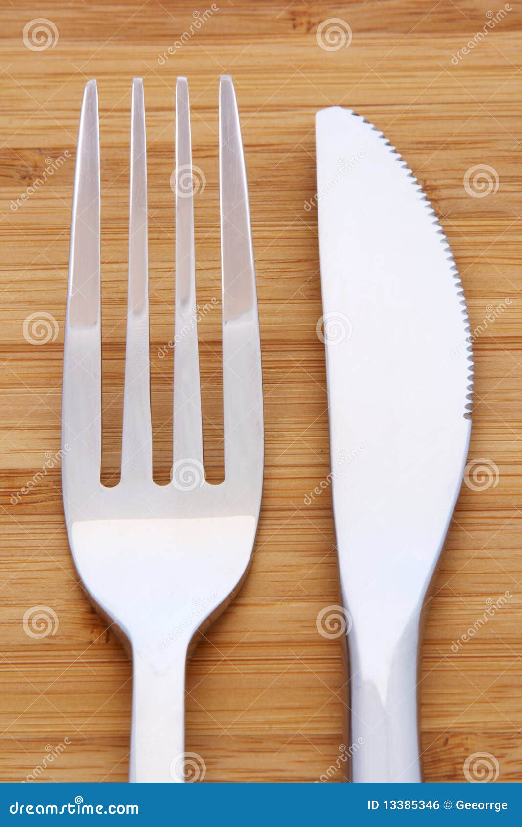 Knife and fork stock photo. Image of hungry, steel, table - 13385346